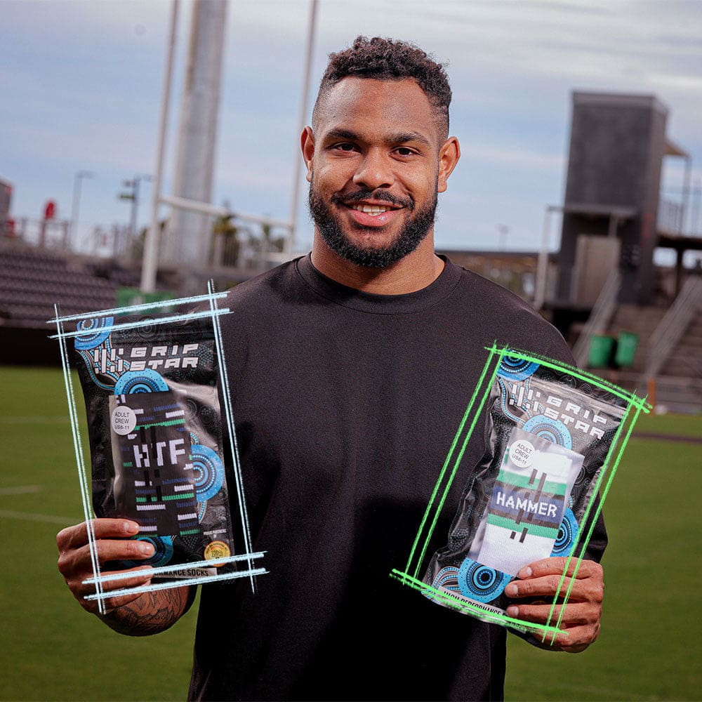 Hamiso Tabuai-Fidow x Grip Star Crews - Grip Star Socks Australia
