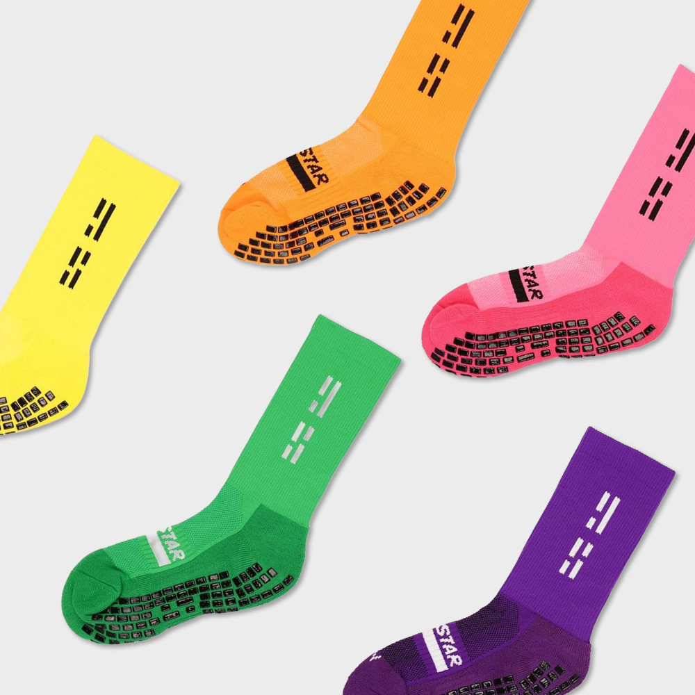 5 Pack Crew Socks - Grip Star Socks Australia